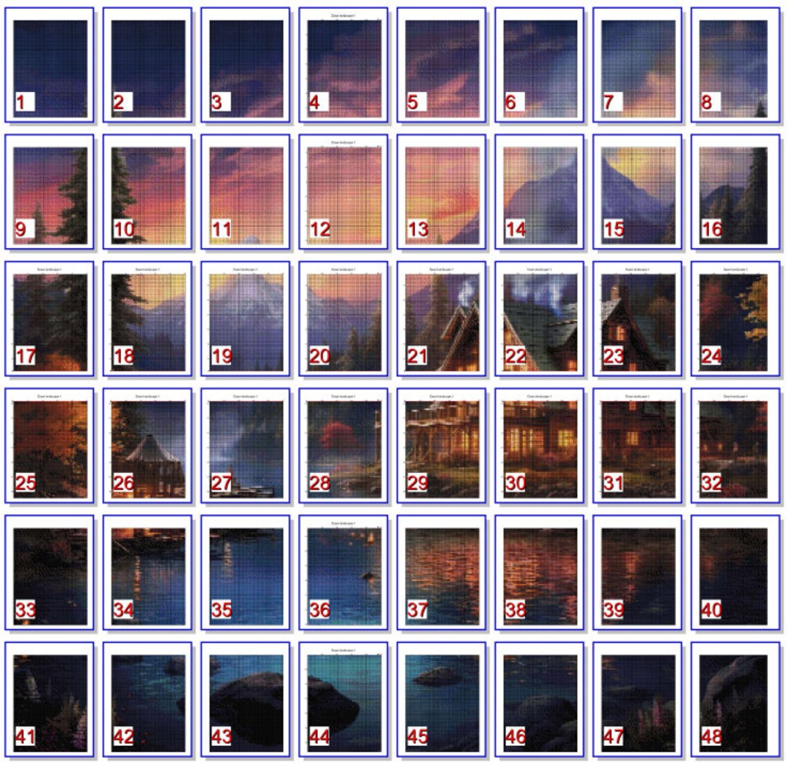 Summer Dawn Wilderness Lake Landscape 1 Pattern Keeper Compatible PDF ...