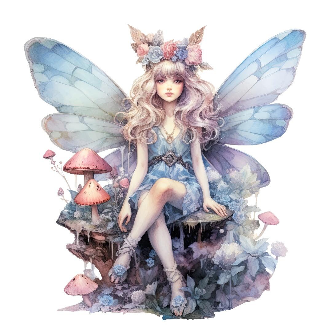 Mushroom Fairy Magic, Fae Faerie PDF Instant Digital Download Counted ...