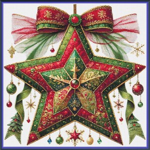 Christmas Tree Ornaments 5 Quilted Star Pattern Keeper Compatible PDF ...