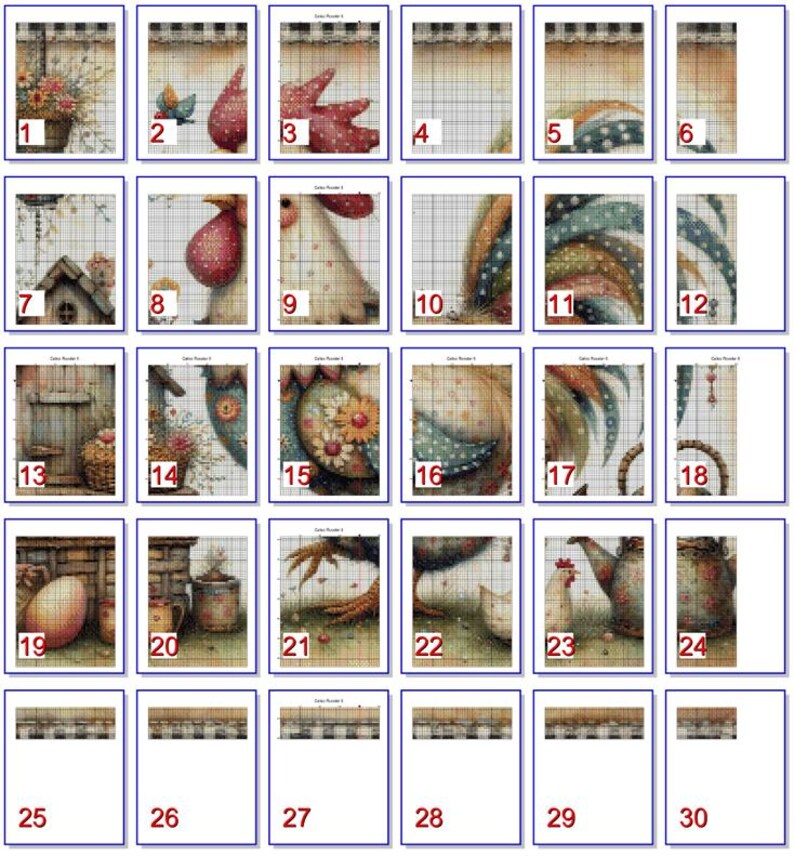 Calico Rooster 6 Pattern Keeper Compatible PDF Instant Digital Download ...