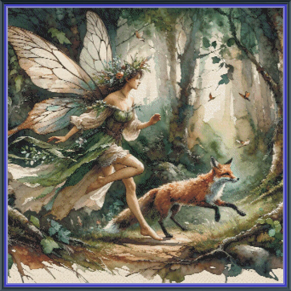 Forest Fairy Watercolor Art 10, Dryad Fae Faerie Pattern Keeper ...