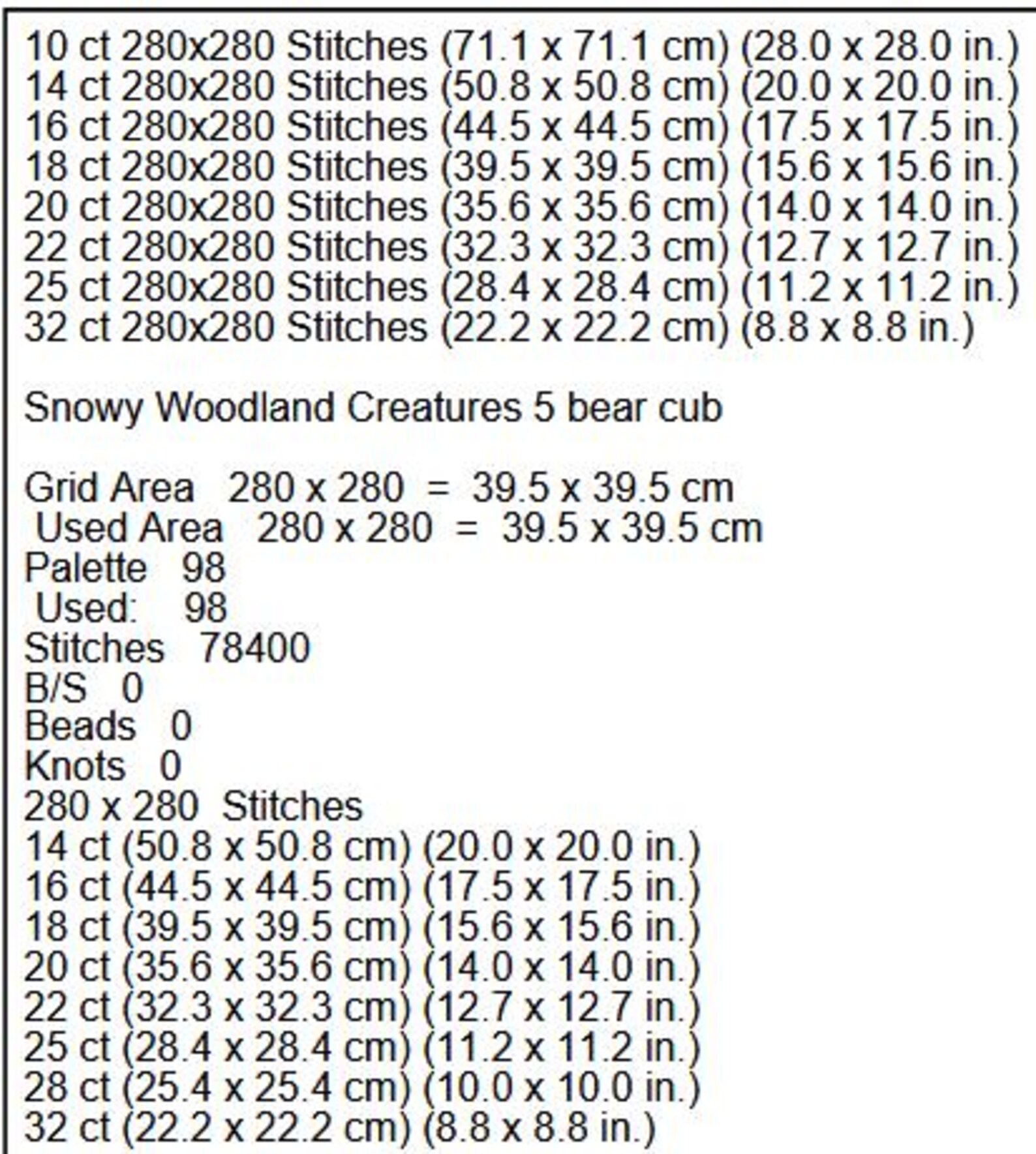 Snowy Woodland Creatures 5 Bear Cub, Pattern Keeper Compatible, PDF ...