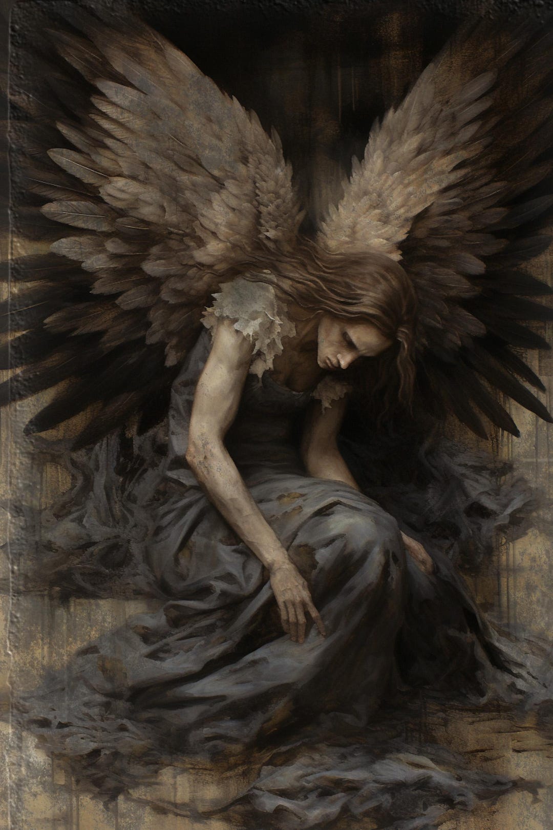 Gothic Fallen Angel 9 Tragic Portrait Pattern Keeper Compatible PDF ...