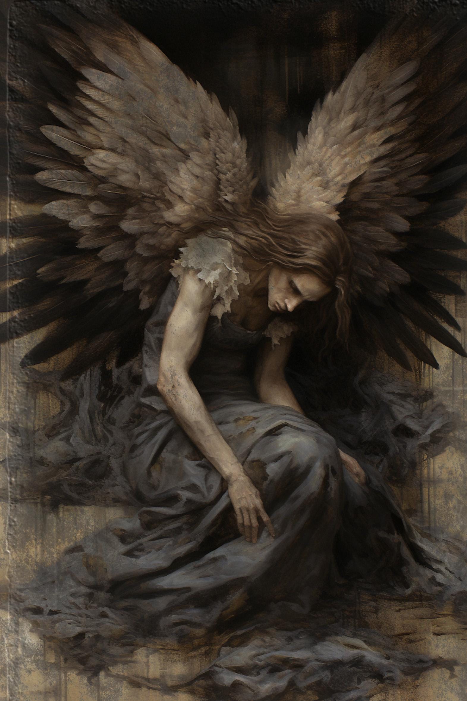 Gothic Fallen Angel 9 Tragic Portrait Pattern Keeper Compatible PDF ...