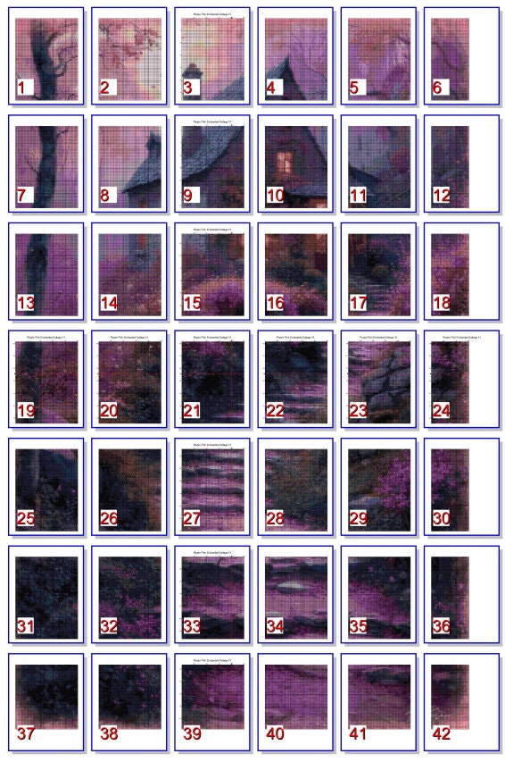 Purple Pink Cottage 11 Pattern Keeper Compatible PDF Instant Digital ...