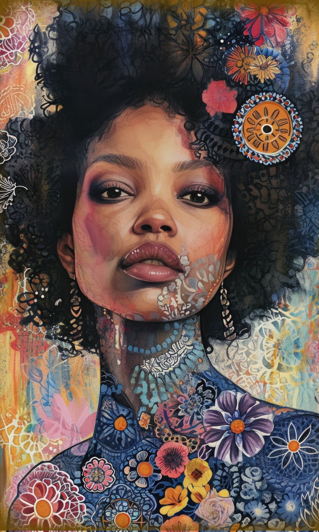 Beautiful Black Woman 4 Pattern Keeper Compatible PDF Instant Digital ...