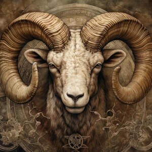 Big Horn Sheep Wood Carved Spirit Totem Aries Ram PDF Instant Digital ...