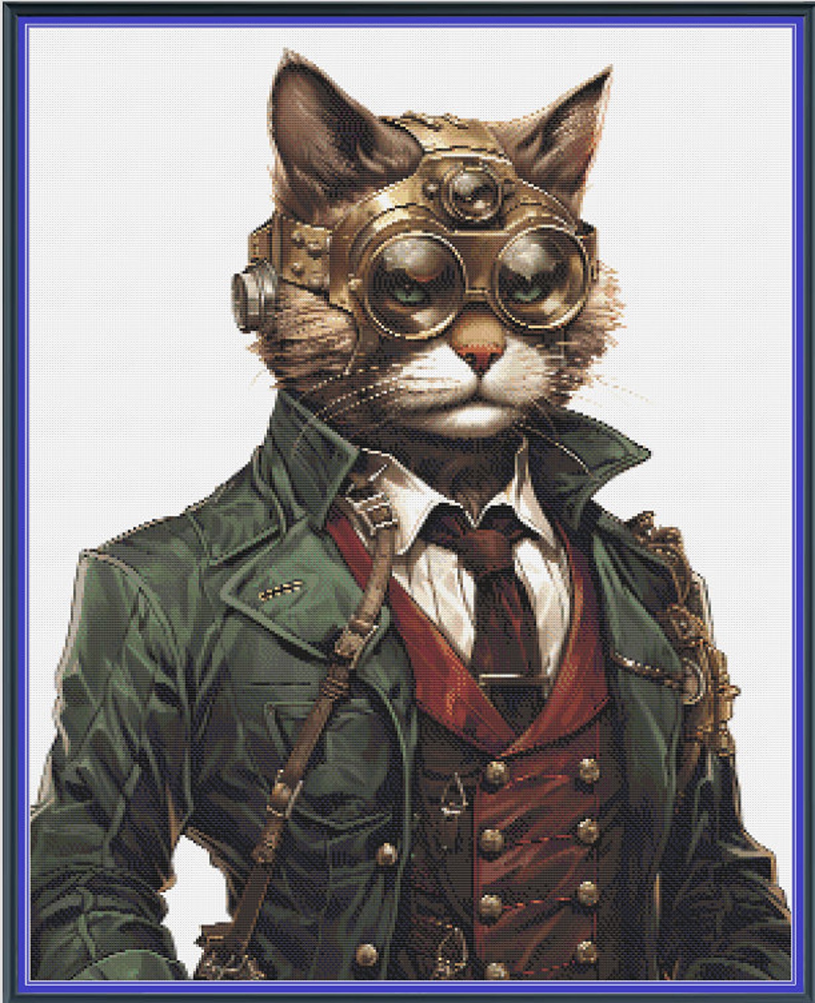 Steampunk Cat Portrait 1 Pattern Keeper Compatible PDF Instant Digital ...
