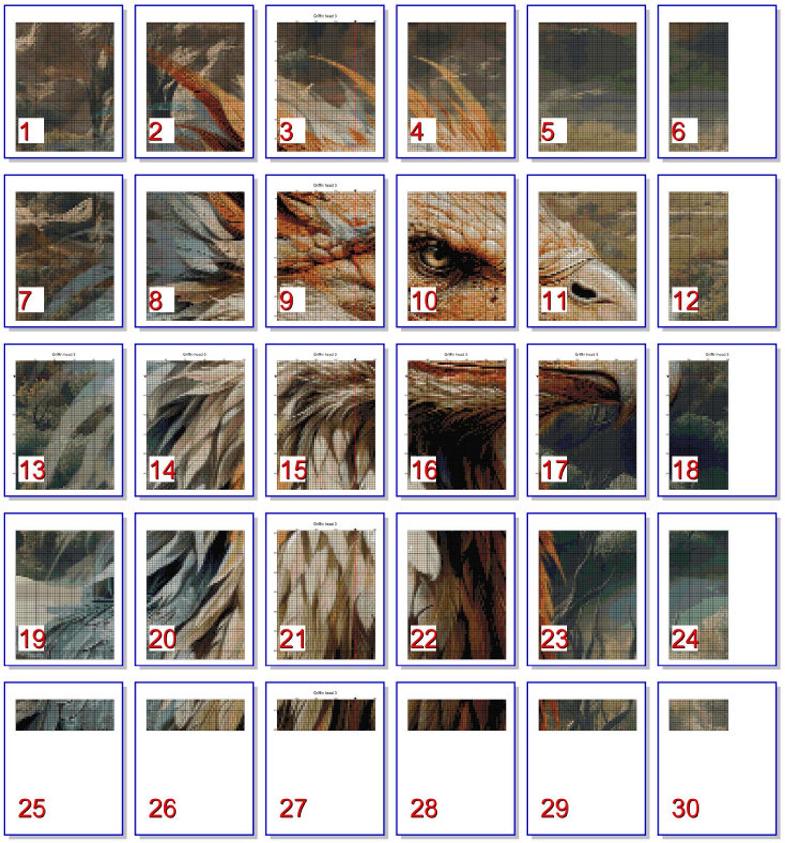 Griffin Gryphon Chimera PDF Instant Digital Download Counted Cross ...