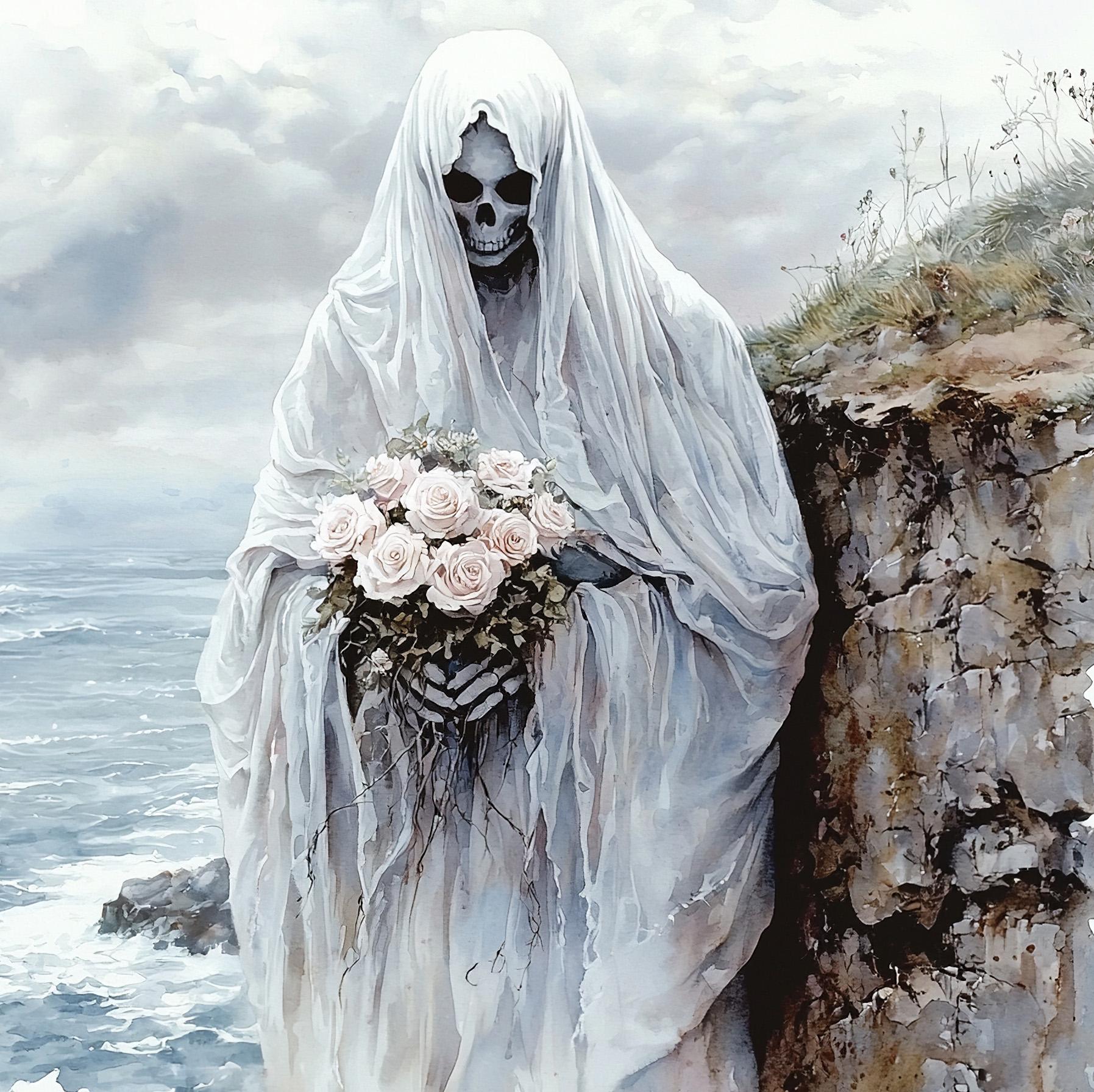 Ghostly Bride 29, Halloween Scene PDF Instant Digital Download Counted ...