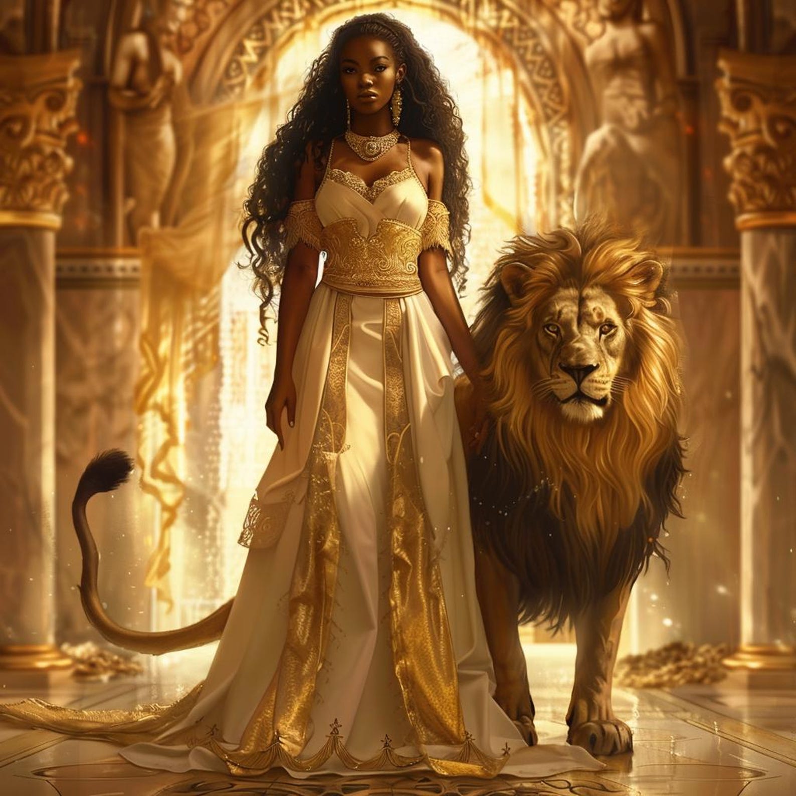 African Lion Queen PDF Instant Digital Download Counted Cross Stitch ...