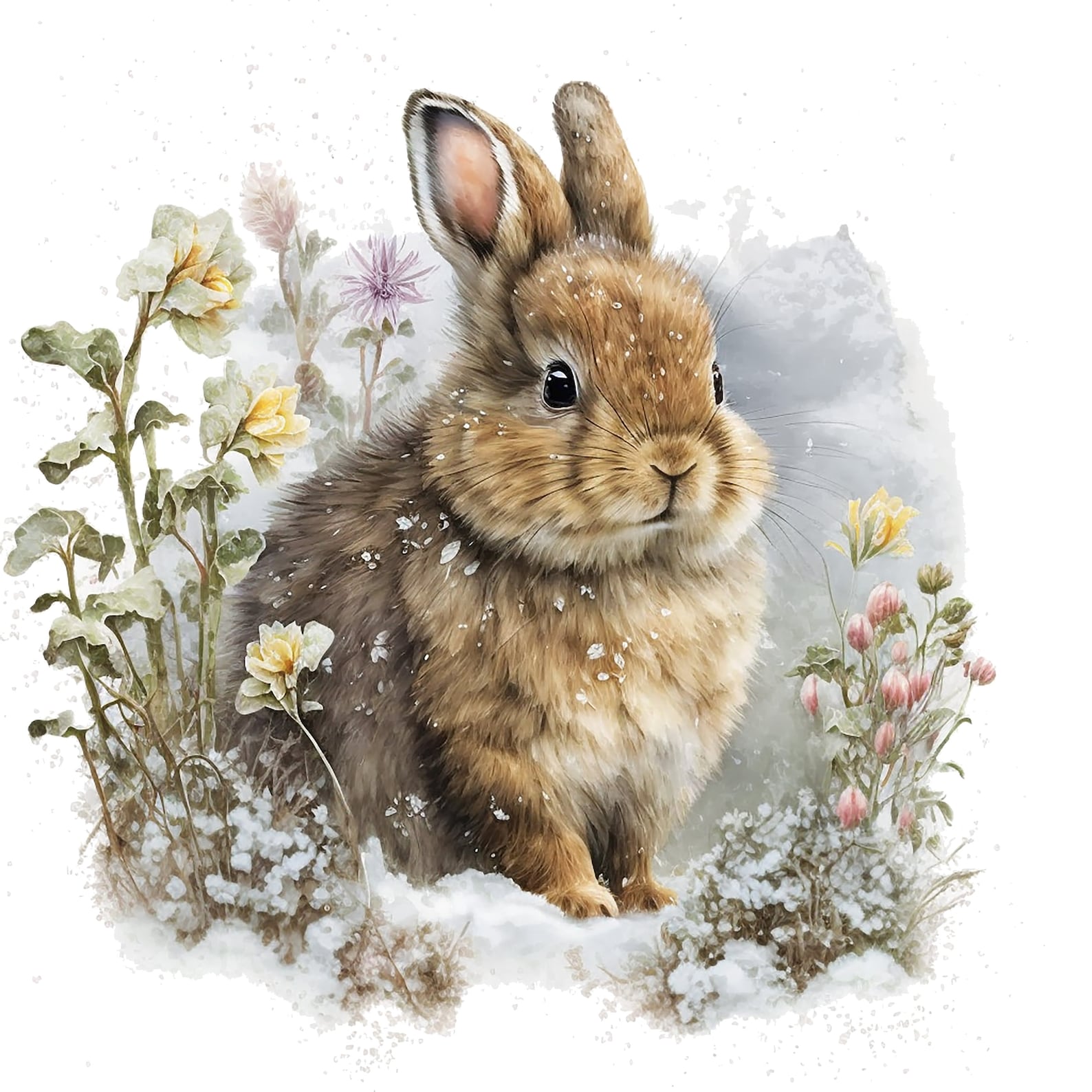 Wild Winter Bunny Rabbit Pattern Keeper Compatible PDF Instant Digital ...