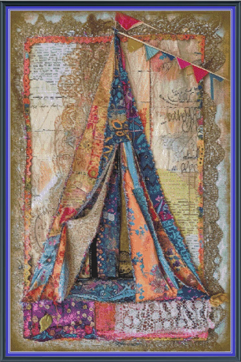 Patchwork Hippie Tent Teepee Boho Pattern Keeper Compatible PDF Instant ...