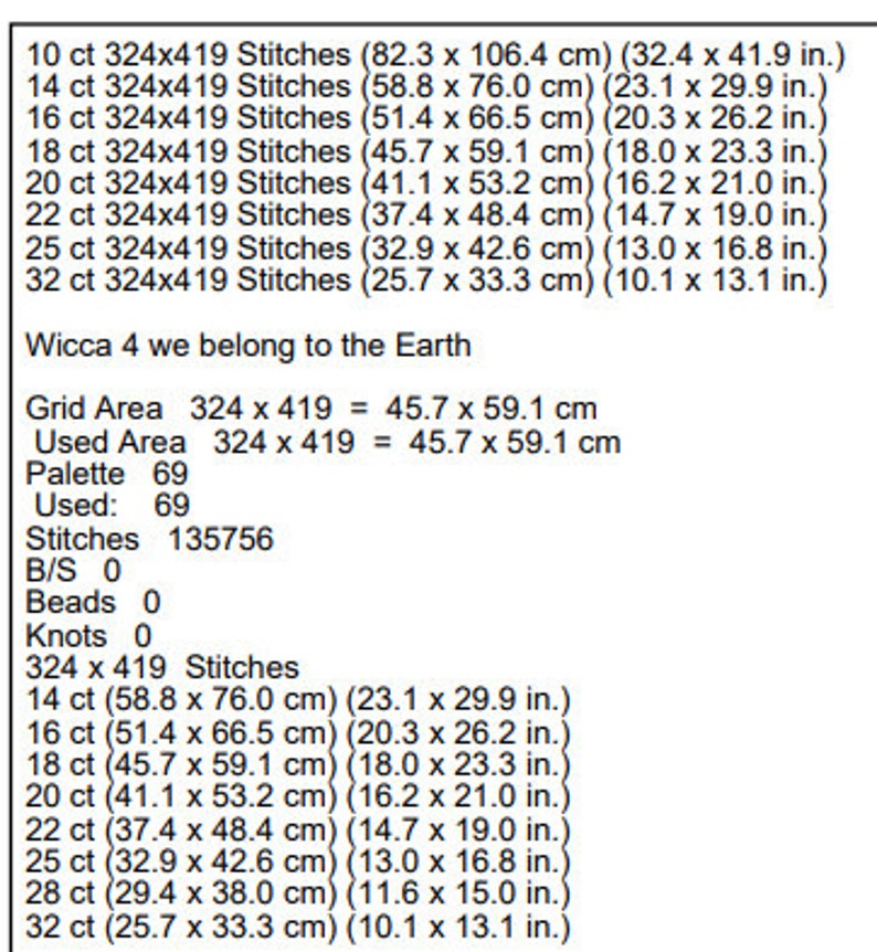 We Belong to the Earth, Wicca Saying Pattern Keeper Compatible PDF ...