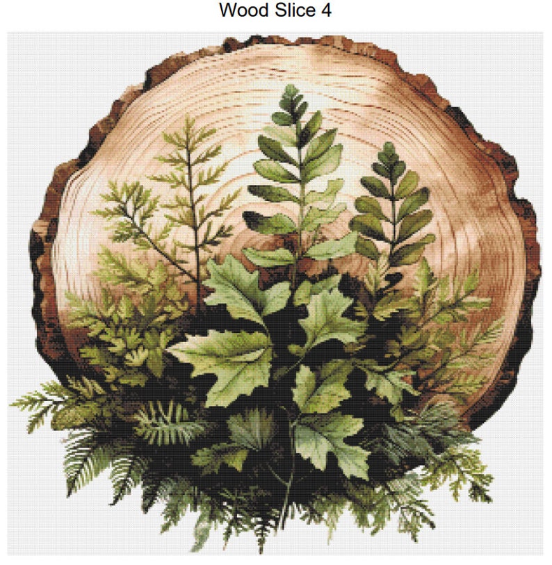 Wood Slice Nature Art Pattern Keeper Compatible PDF Instant Digital ...