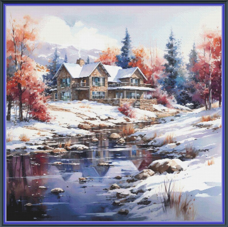 Watercolor Winter Landscapes 22 Pattern Keeper Compatible PDF Instant ...