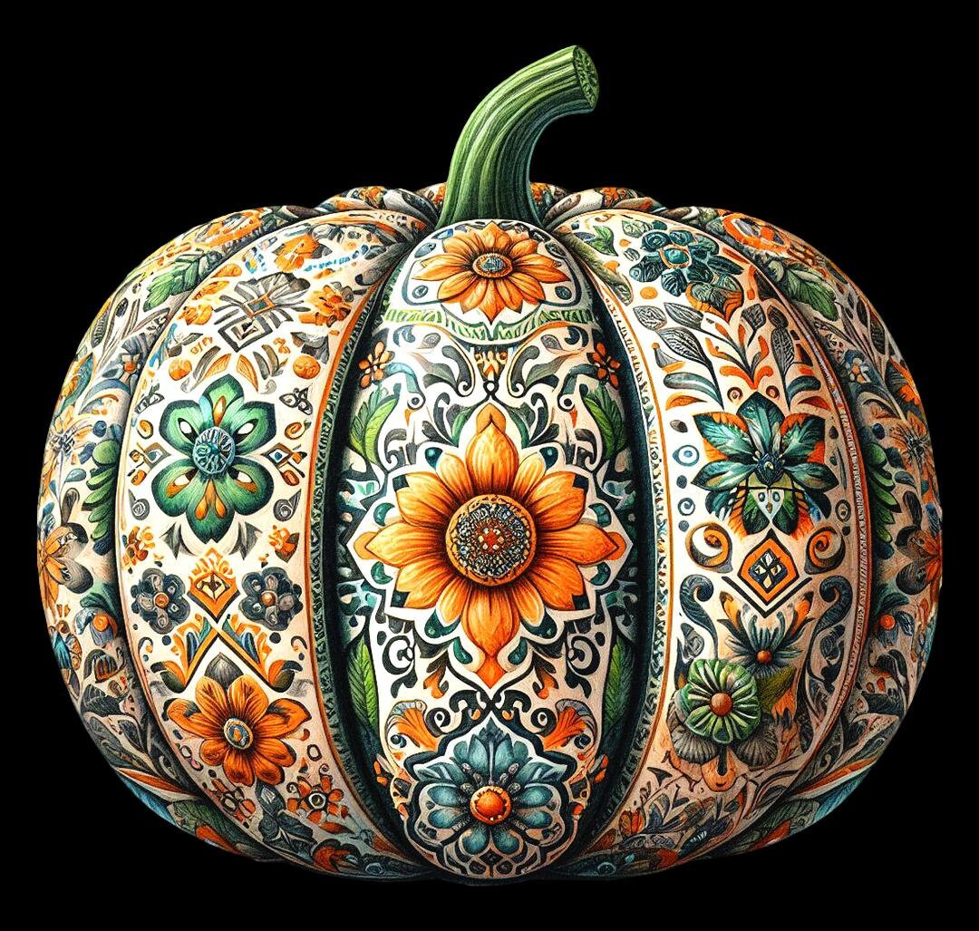 Painted Pumpkin Fall Autumn Halloween Pattern Keeper Compatible PDF ...