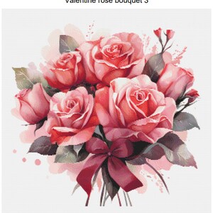Valentine Bouquet Pink Blush Roses Pattern Keeper Compatible PDF ...