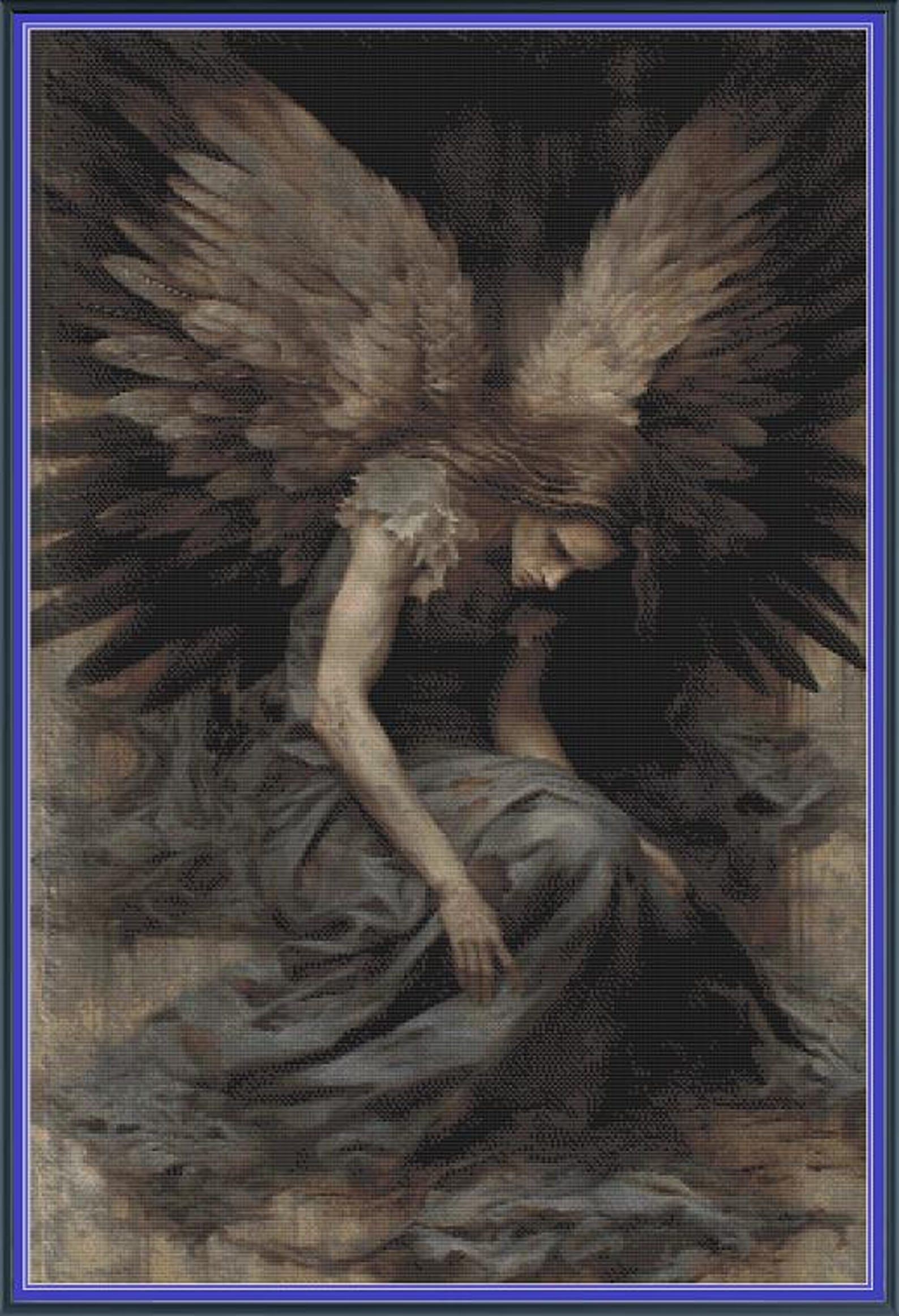 Gothic Fallen Angel 9 Tragic Portrait Pattern Keeper Compatible PDF ...