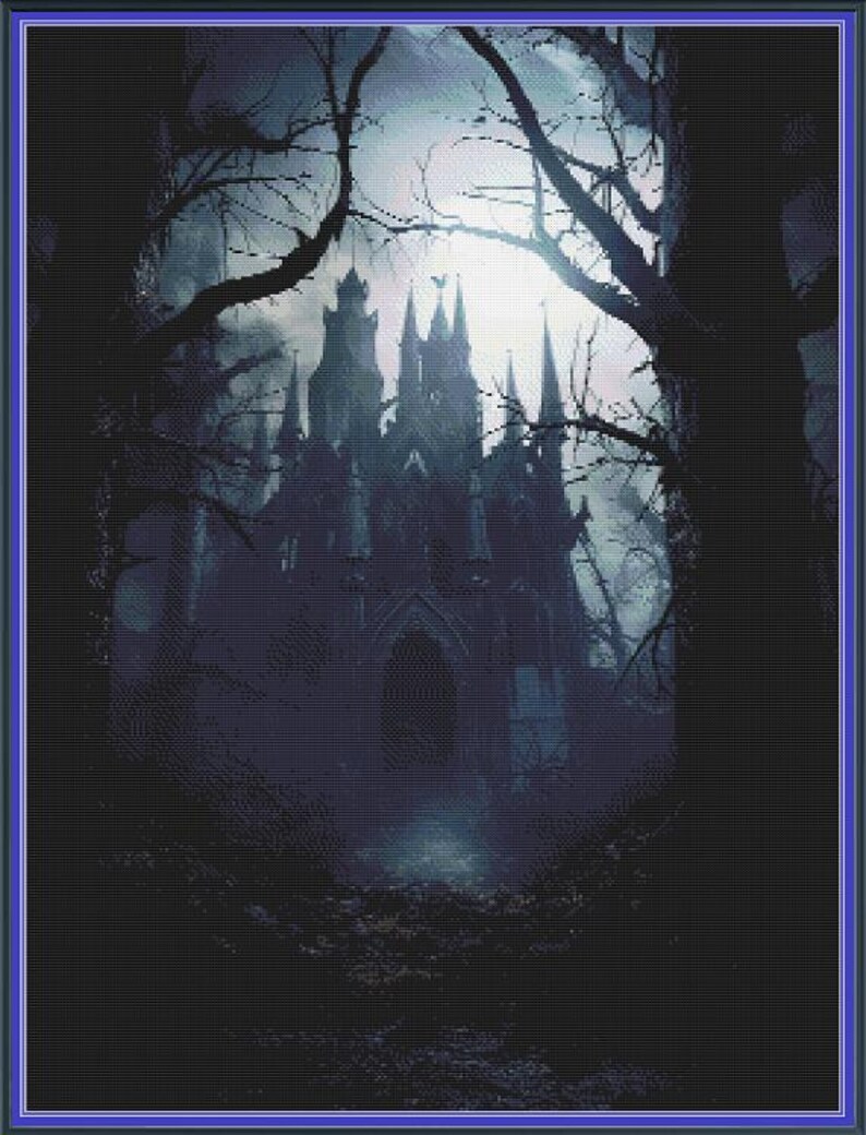 Gothic Forest Landscape 6 Castle Halloween PDF Instant Digital Download ...
