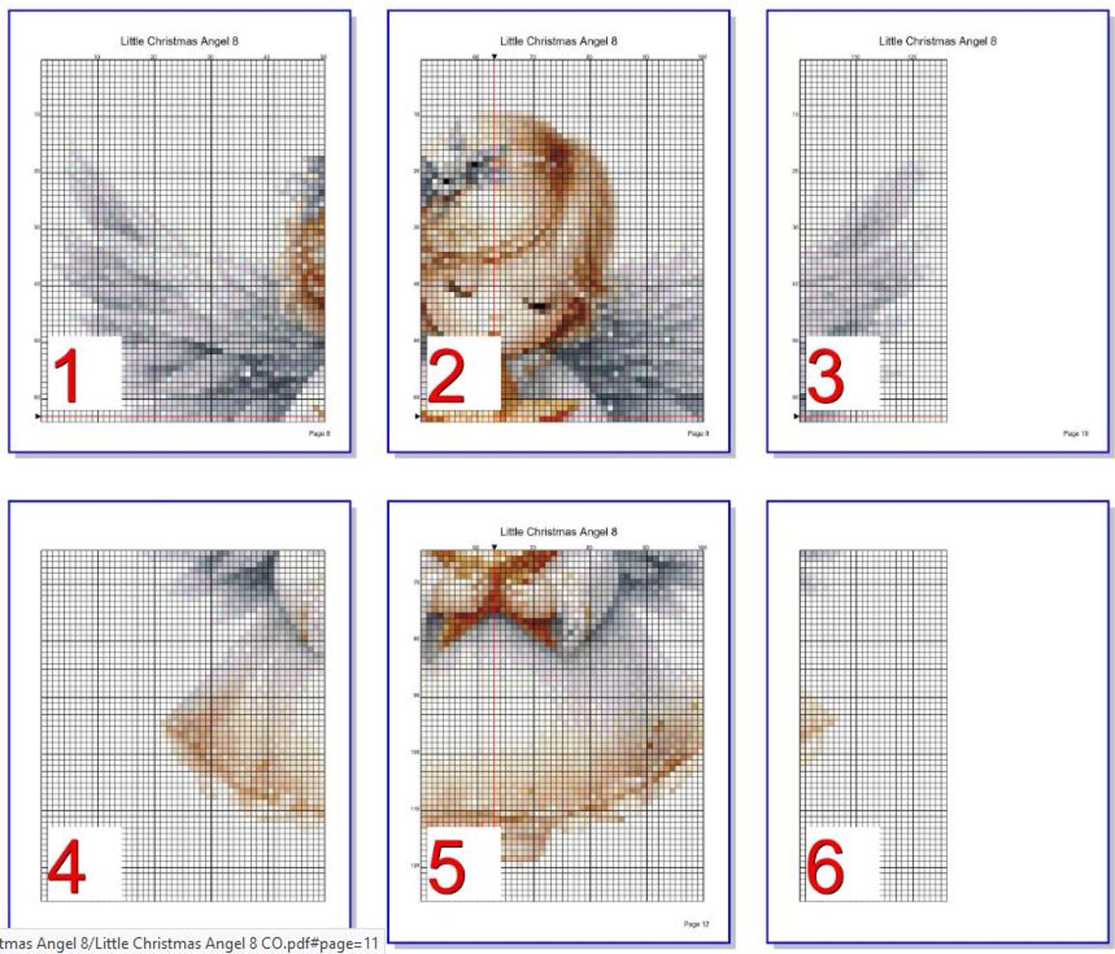 Small Pattern Little Christmas Angel 8 PDF Instant Digital Download ...