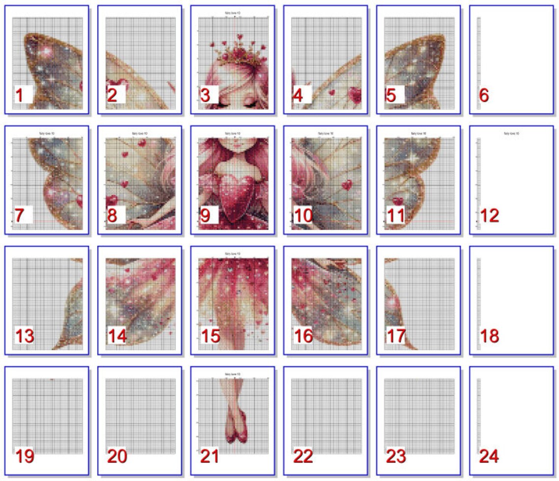 Pink Silver and Crystal Fairy Pattern Keeper Compatible PDF Instant ...