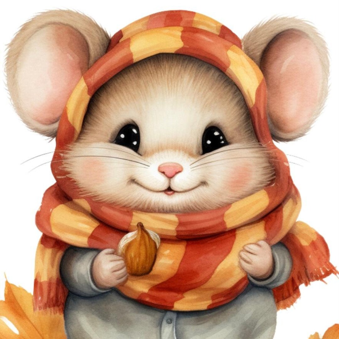 Small Pattern Autumn Fall Mouse Pattern Keeper Compatible PDF Instant ...