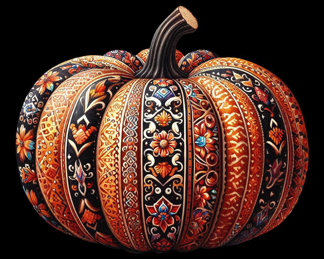 Painted Pumpkin Fall Autumn Halloween Pattern Keeper Compatible PDF ...