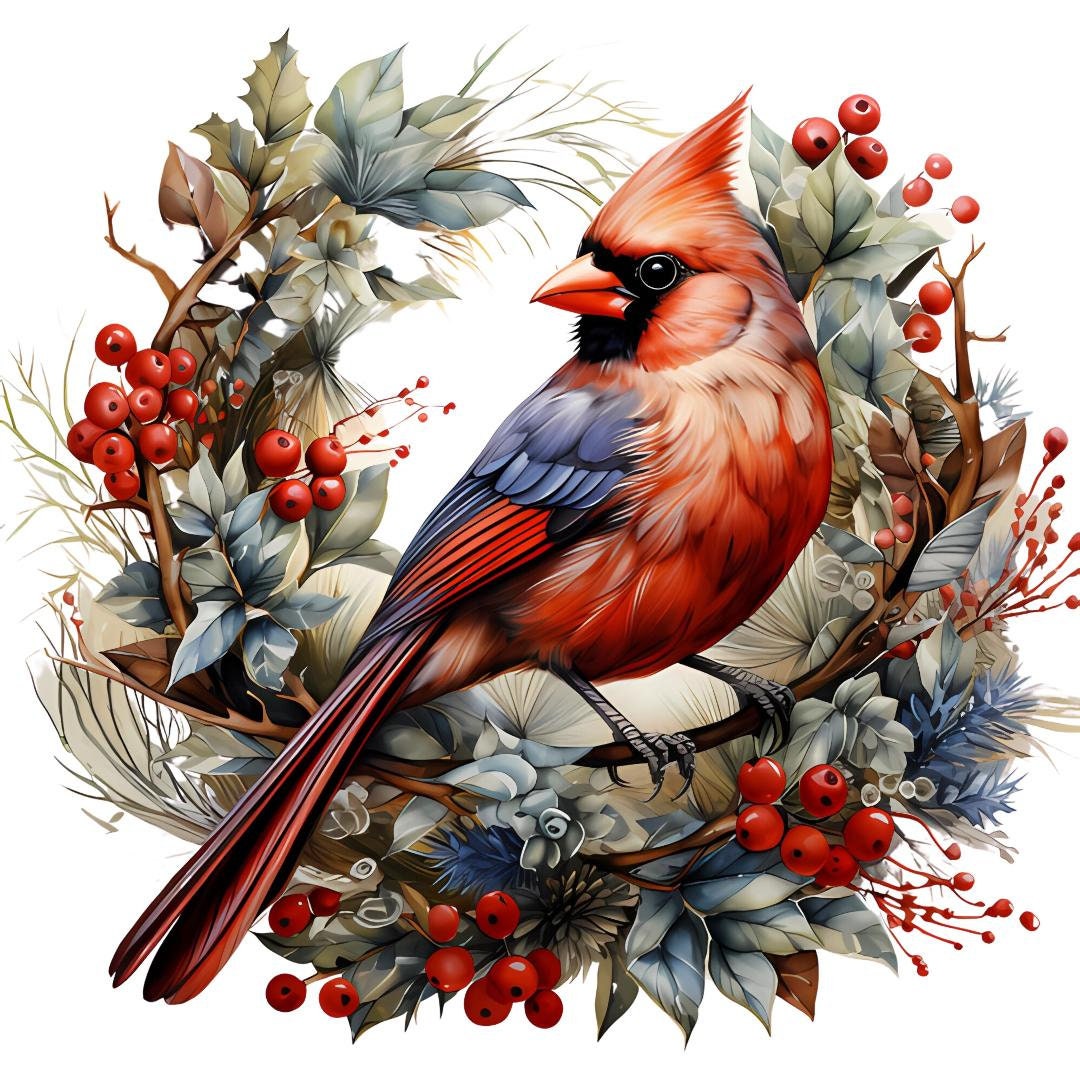 Christmas Cardinal 4 Garland Pattern Keeper Compatible PDF Instant ...