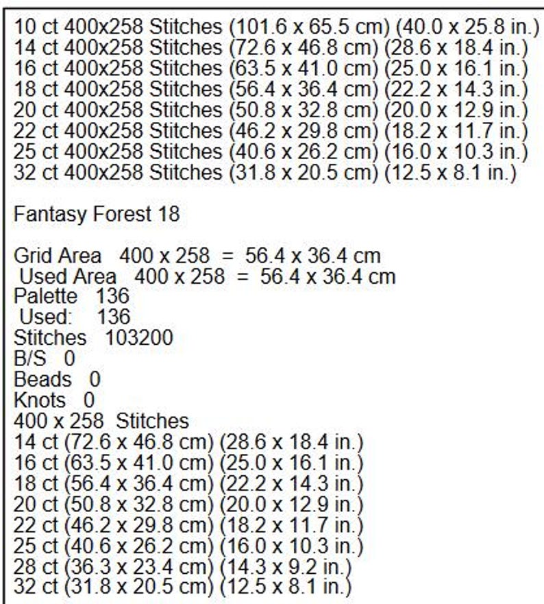 Fantasy Forest 18 Pattern Keeper Compatible PDF Instant Digital ...