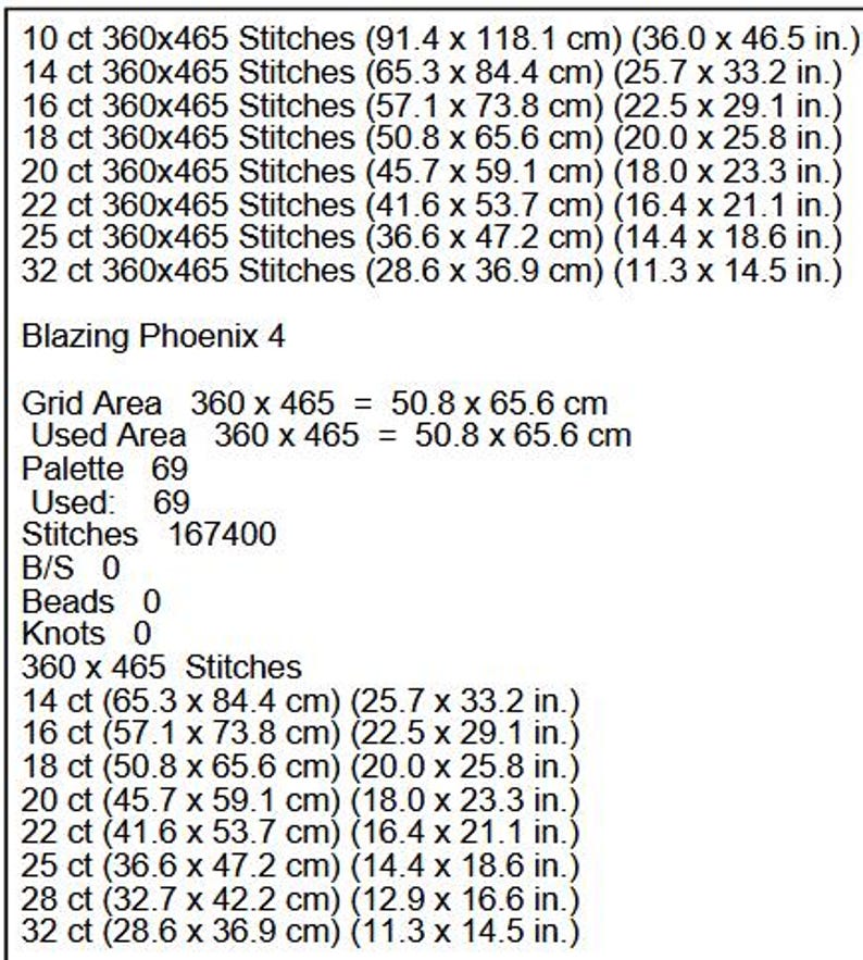 Blazing Phoenix 4, Pattern Keeper Compatible, PDF Instant Digital ...
