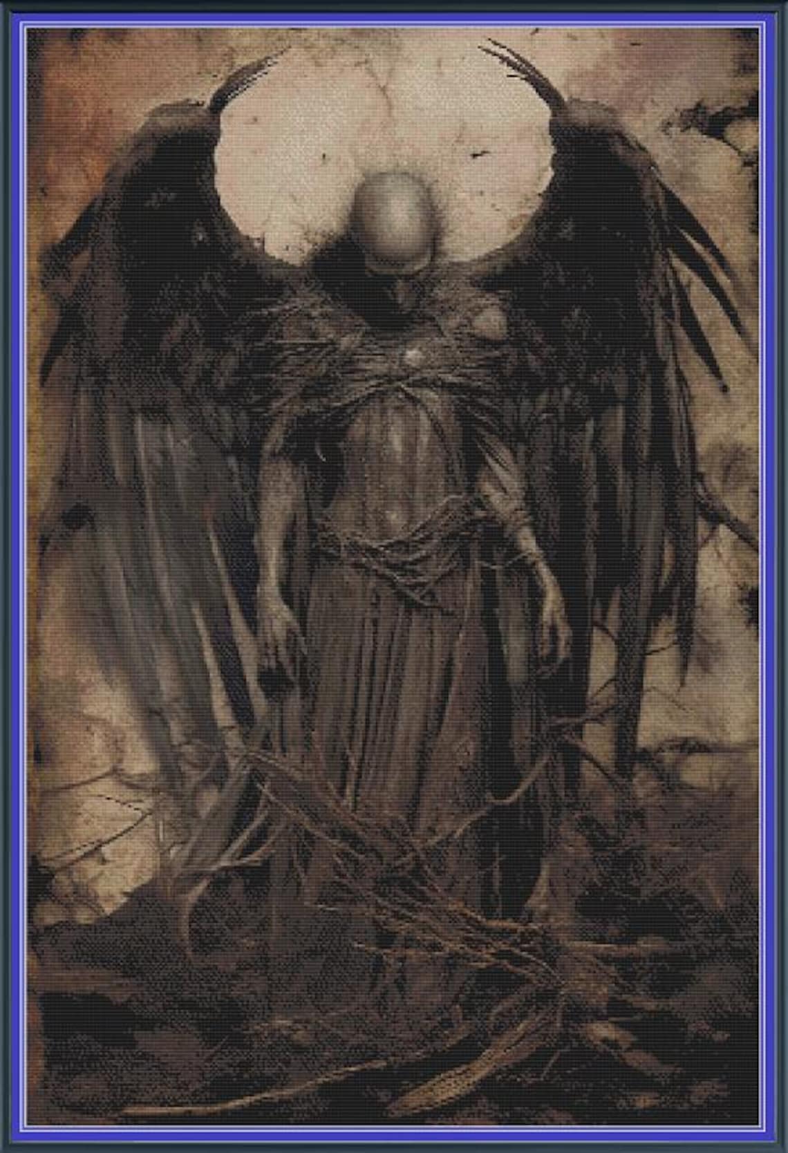 Gothic Fallen Angel 1 Tragic Portrait Pattern Keeper Compatible PDF ...