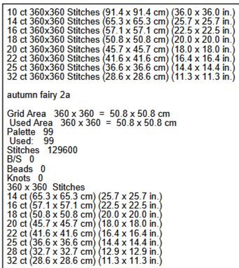 Autumn Fairy 2a Pattern Keeper Compatible PDF Instant Digital Download ...