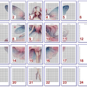 Pink Blue and Crystal Fairy Pattern Keeper Compatible PDF Instant ...