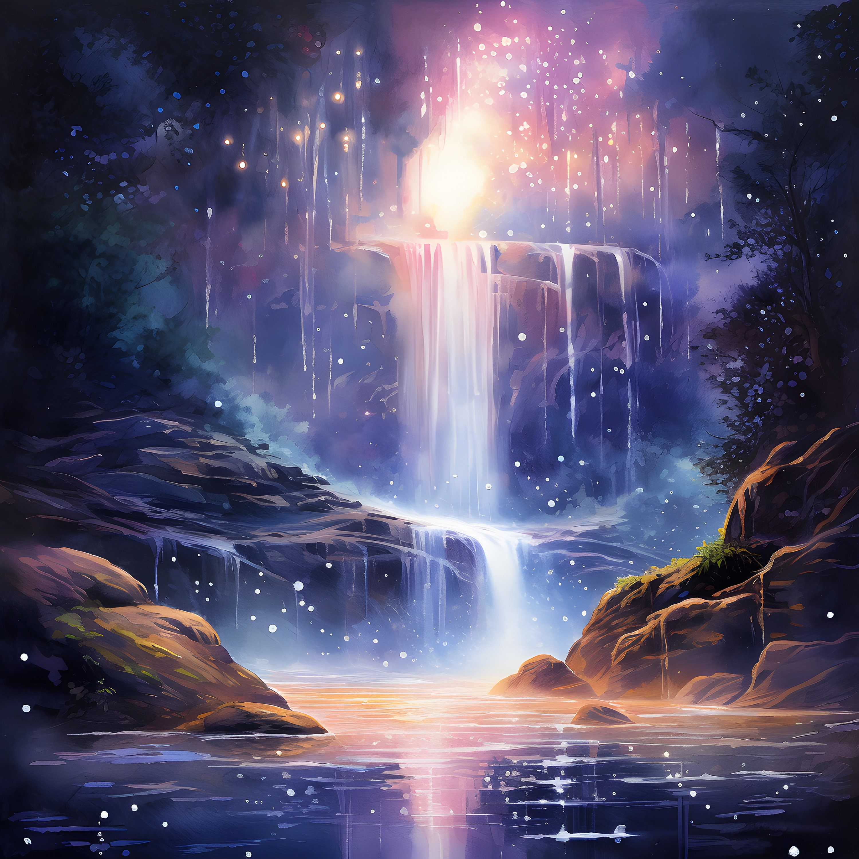 Enchanted Waterfall 14 Filtered Dawn PDF Instant Digital Download ...