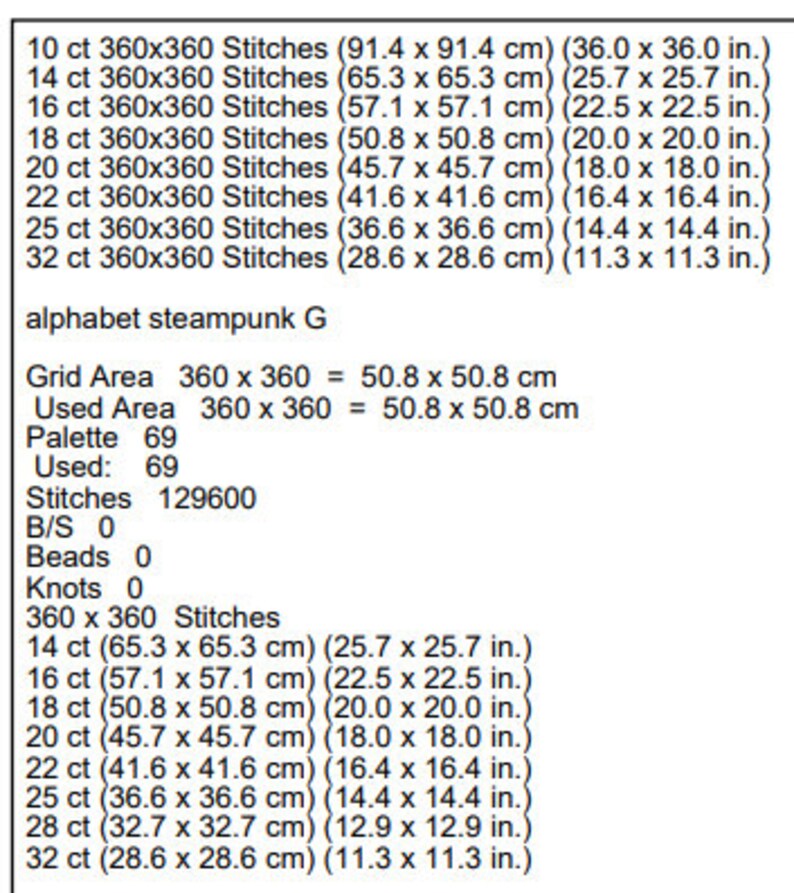 Steampunk Alphabet Letter G Large Size Pattern Keeper Compatible PDF ...