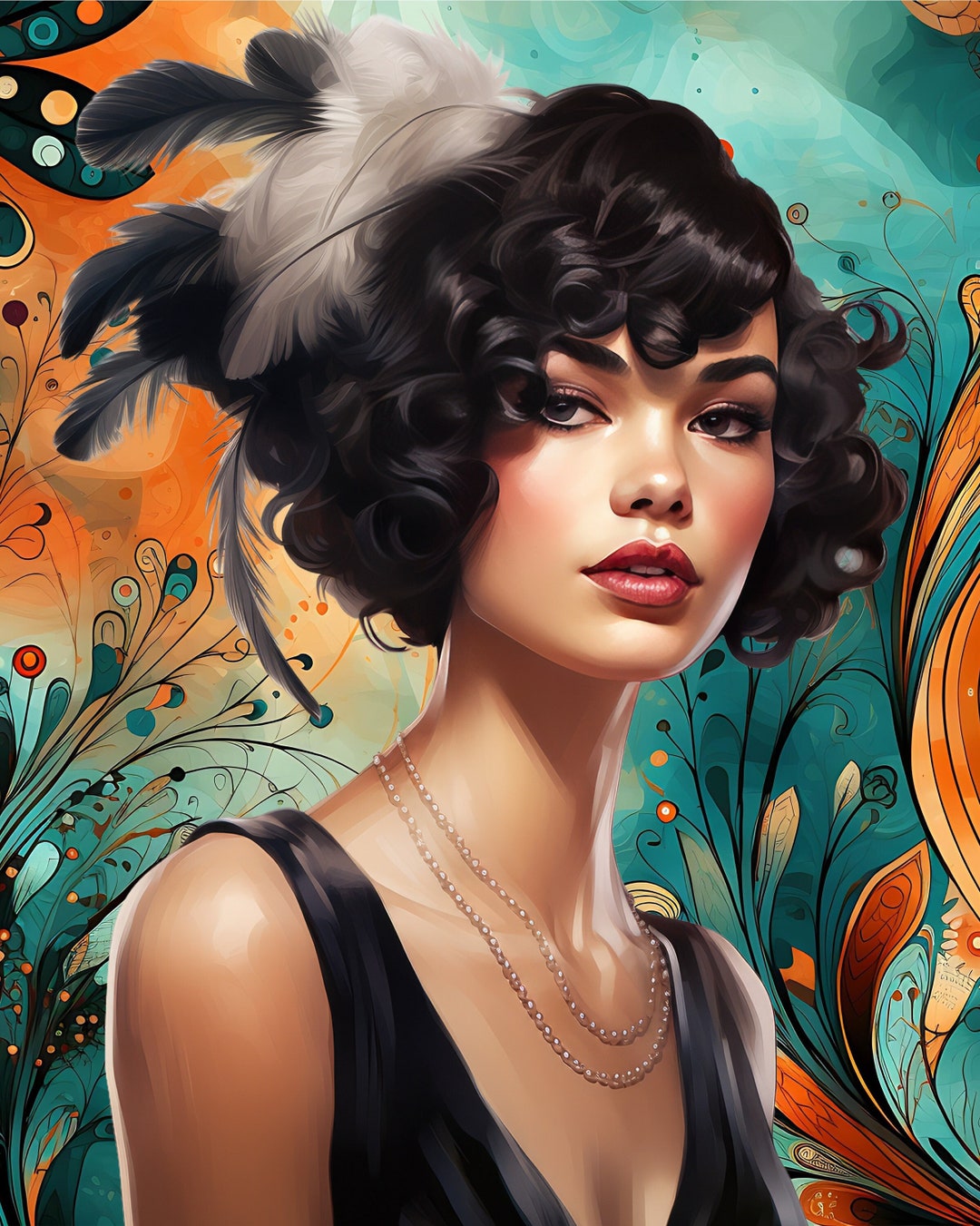 Beautiful Flapper Art Deco Pattern Keeper Compatible PDF Instant ...