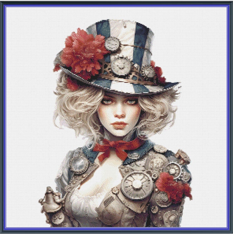 Steampunk Patriotic Woman 11 Pattern Keeper Compatible PDF Instant ...