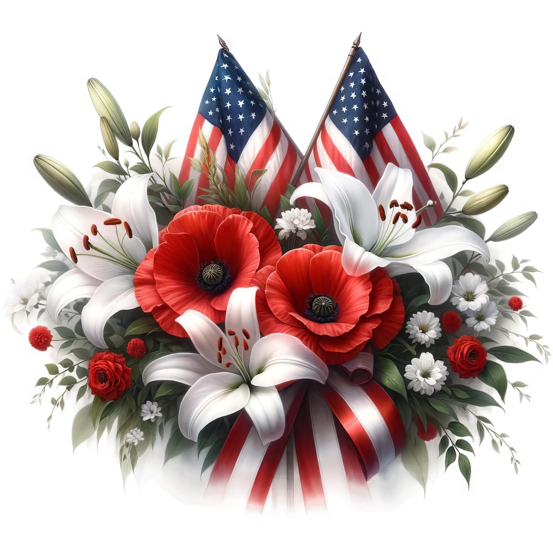 Memorial Day 2 Grave Bouquet Pattern Keeper Compatible PDF Instant ...