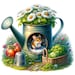 Watercolor Watering Can Mouse House Pattern Keeper Compatible PDF ...