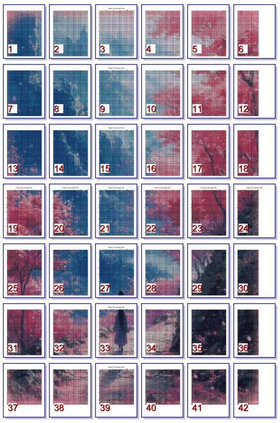 Purple Pink Mountain Path 15 Pattern Keeper Compatible PDF Instant ...