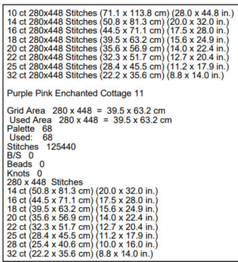 Purple Pink Cottage 11 Pattern Keeper Compatible PDF Instant Digital ...