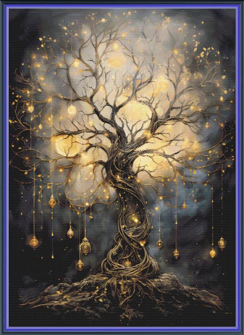 Black Fairytale 15 Tree of Life, Pattern Keeper Compatible ,PDF Instant ...