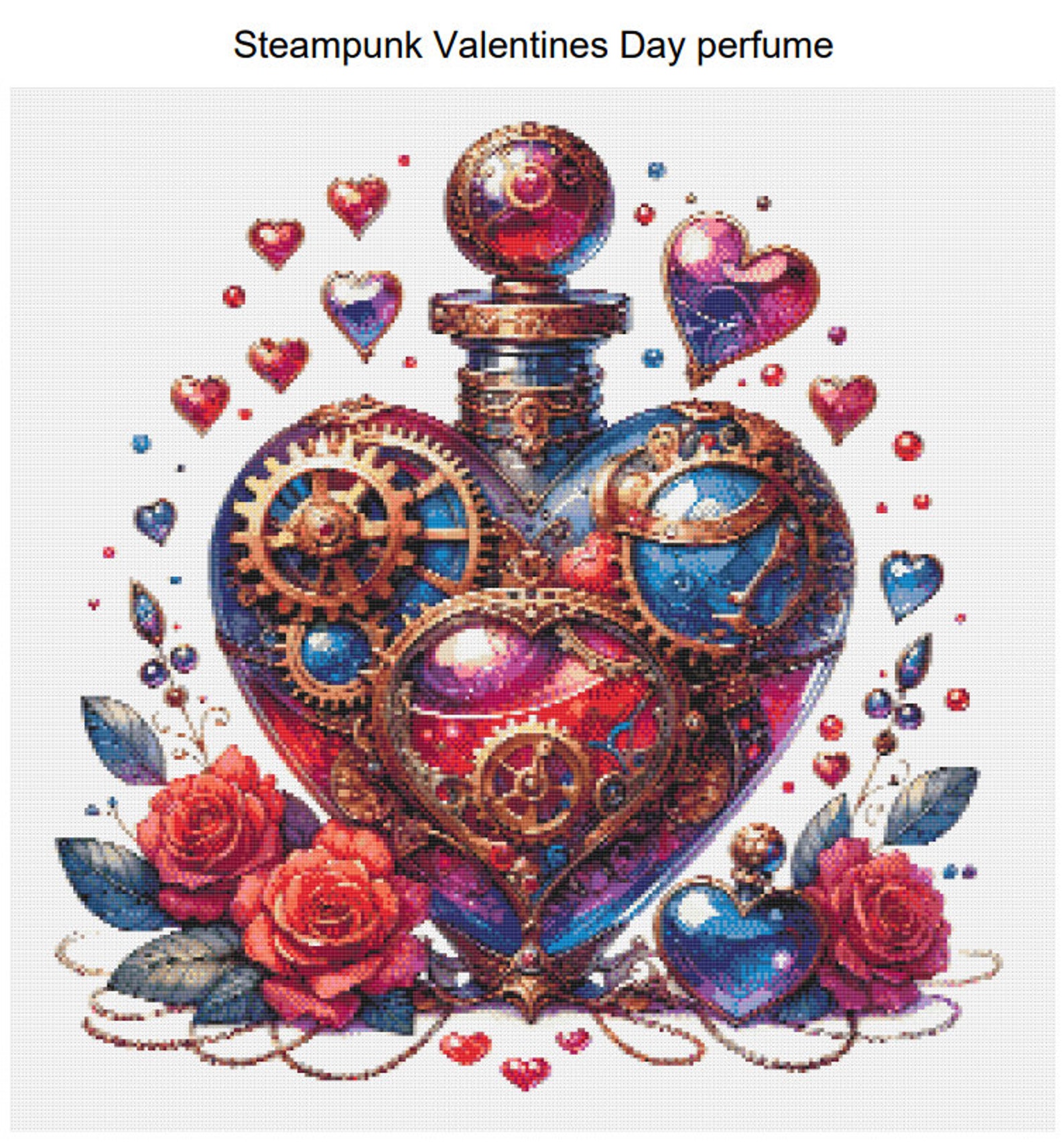 Steampunk Perfume Bottle Valentine Pattern Keeper Compatible PDF ...