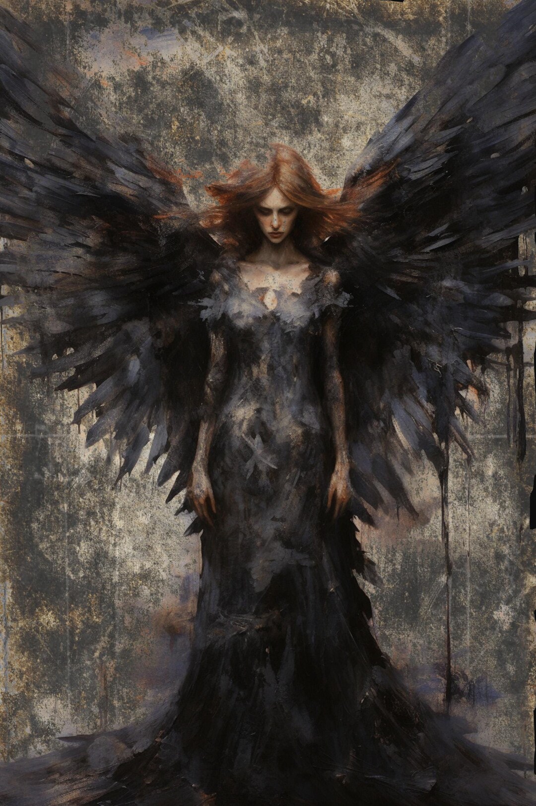 Gothic Fallen Angel 7 Tragic Portrait Pattern Keeper Compatible PDF ...
