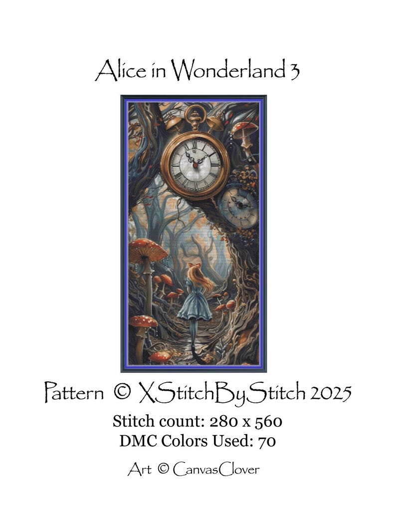 Alice in Wonderland 3, Pattern Keeper Compatible, PDF Digital Download ...