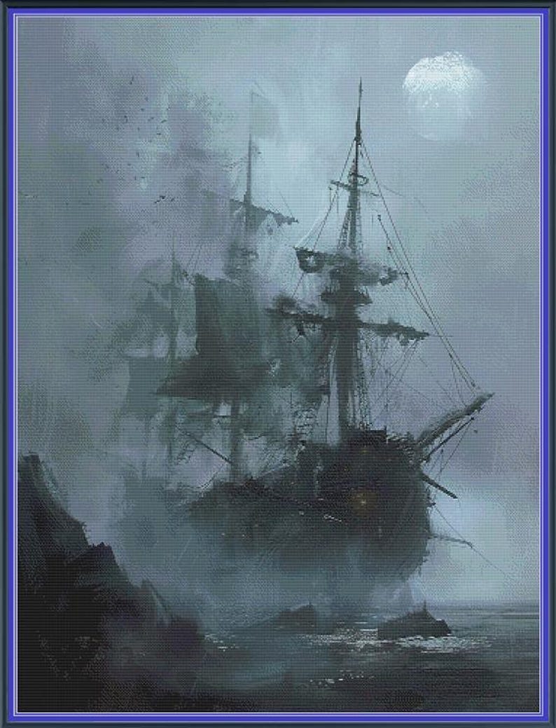Ghostly Pirate Ship 12 Pattern Keeper Compatible PDF Instant Digital ...