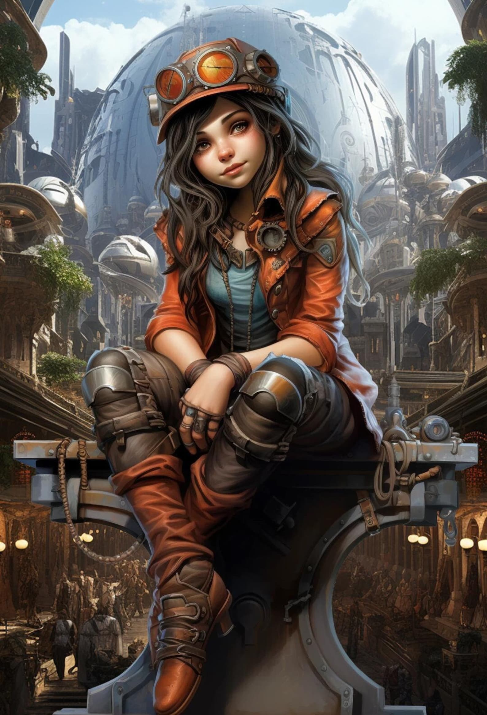 Steampunk Street Girl Large Pattern Keeper Compatible PDF Instant ...