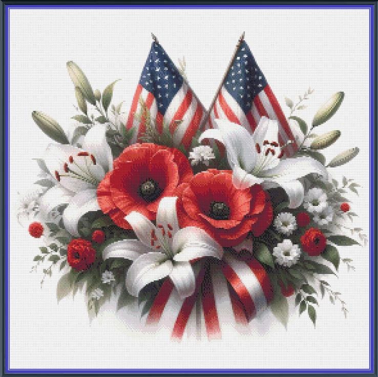 Memorial Day 2 Grave Bouquet Pattern Keeper Compatible PDF Instant ...