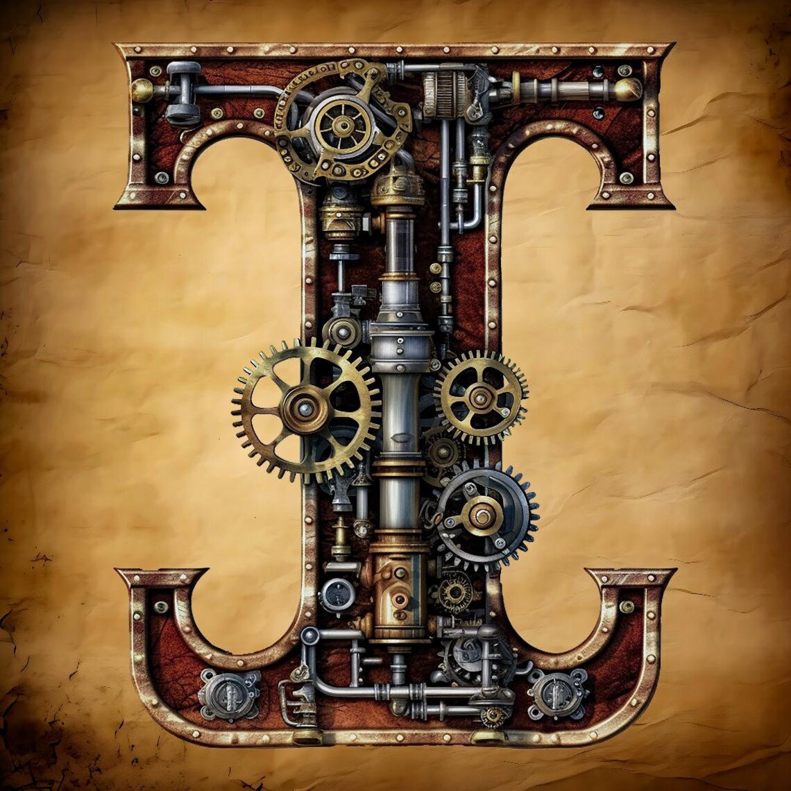 Steampunk Alphabet Letter I Large Size Pattern Keeper Compatible PDF ...